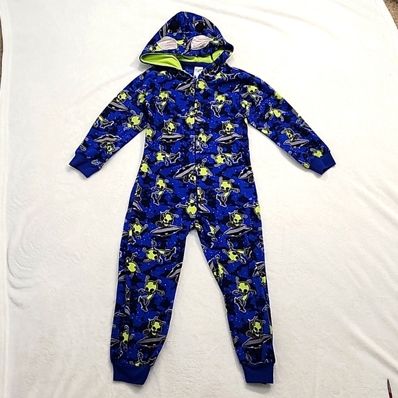 The Children's Place | Pajamas | Boys Blue Alien Hooded One Piece ...